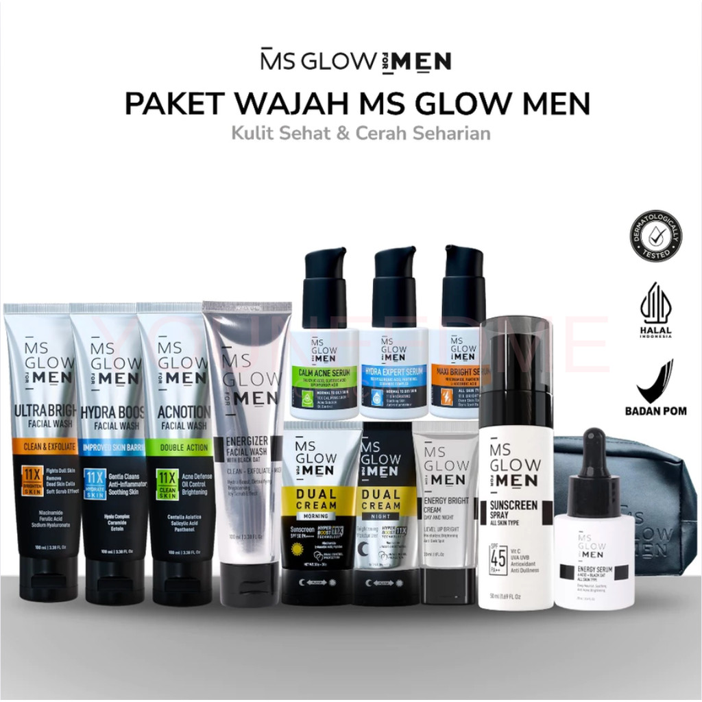 Jual MS GLOW MEN / MS GLOW FOR MEN / PAKET BASIC MS GLOW FOR MEN ...
