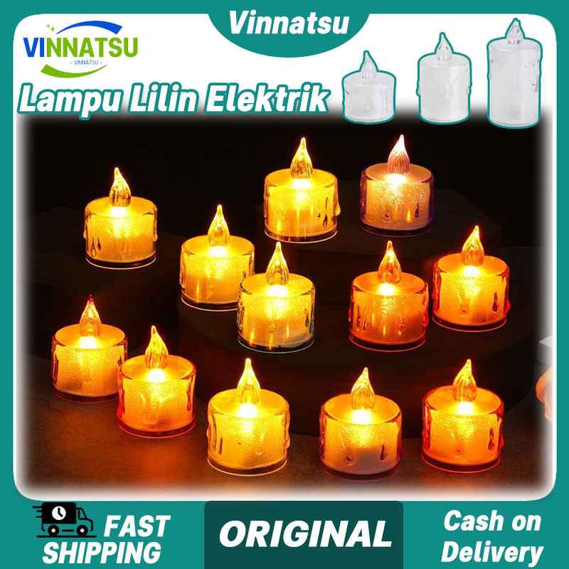 Jual Vinnatsu Lampu Lilin Elektrik Lilin LED Premium Akrilik Aesthetic ...