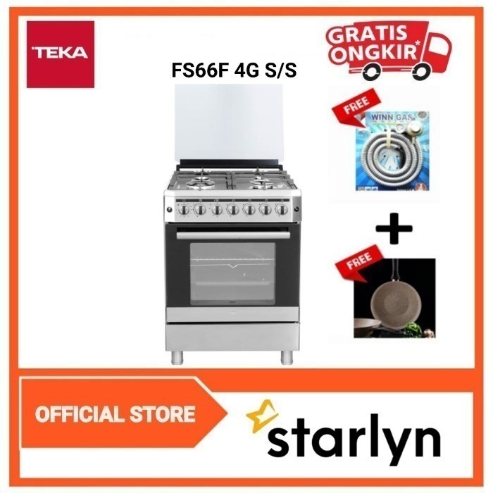 Jual TEKA FREESTANDING COOKER FS66F 4G S/S | Shopee Indonesia