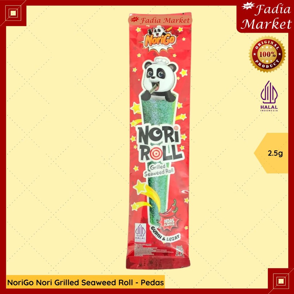 Jual NoriGo Nori Grilled Seaweed Roll Rumput Laut Pedas 2.5g | Shopee ...