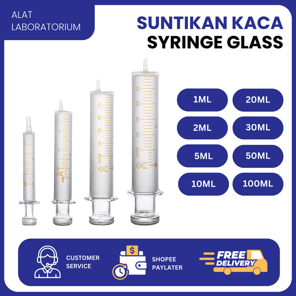 Jual Glass Syringe / Suntikan Kaca Syringe Glass 1ml 5ml 10ml 30ml 50ml - Chemicalduo | Shopee ...