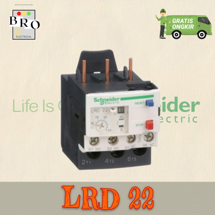 Jual Schneider Thermal Overload LRD22 / LRD 22 16A - 24A | Shopee Indonesia