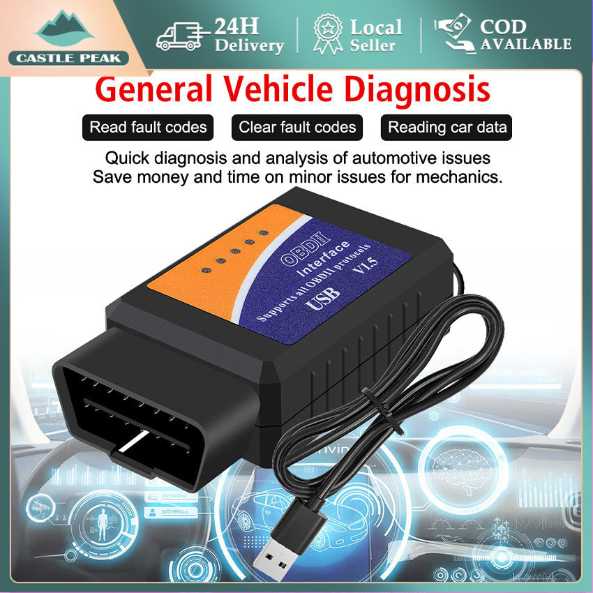 Jual Alat Cek Scan Diagnosa Mesin Mobil Diagmall ELM327 OBD2 V2.1 OBD ...