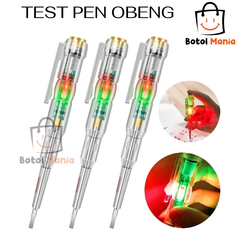Jual BM - TESTPEN OBENG ALAT TES LISTRIK MINUS WITH INDICATOR / TESPEN ...