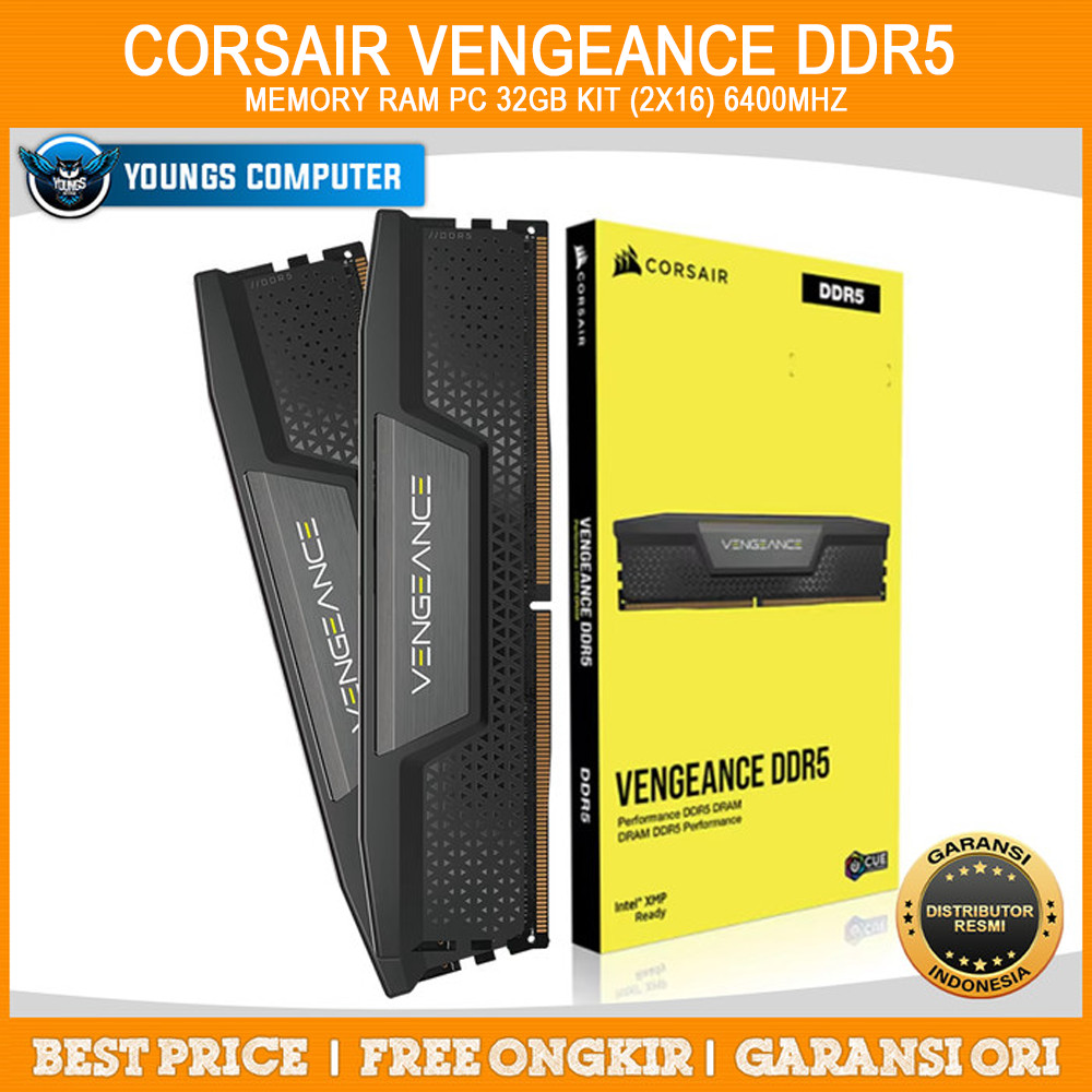 Jual RAM CORSAIR Vengeance LPX DDR5 32GB KIT 6400MHz (2x16GB) PC 5600 Dual Memory Longdimm ...