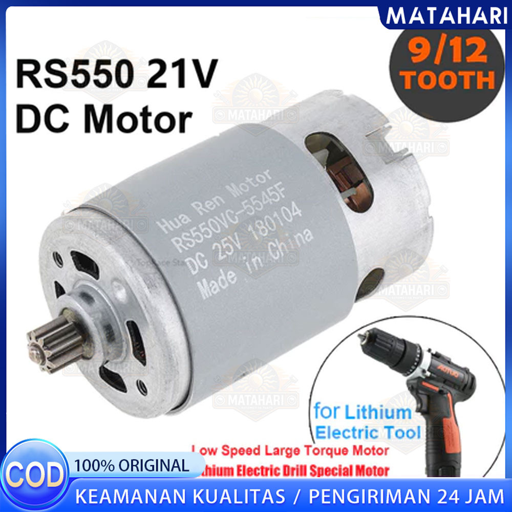 Jual RS550 Motor Dinamo DC 12V 16,8V 21V 25V Motor RS-550 High speed Pengganti Bor Baterai ...