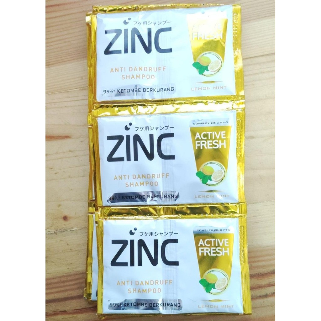 Jual Zinc Shampoo Active Fresh Lemon Mint RENCENG | Shopee Indonesia