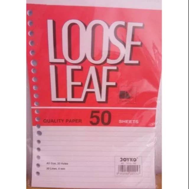 Jual kertas file / loose leaf / Kertas binder A5 50 lbr / isi binder ...