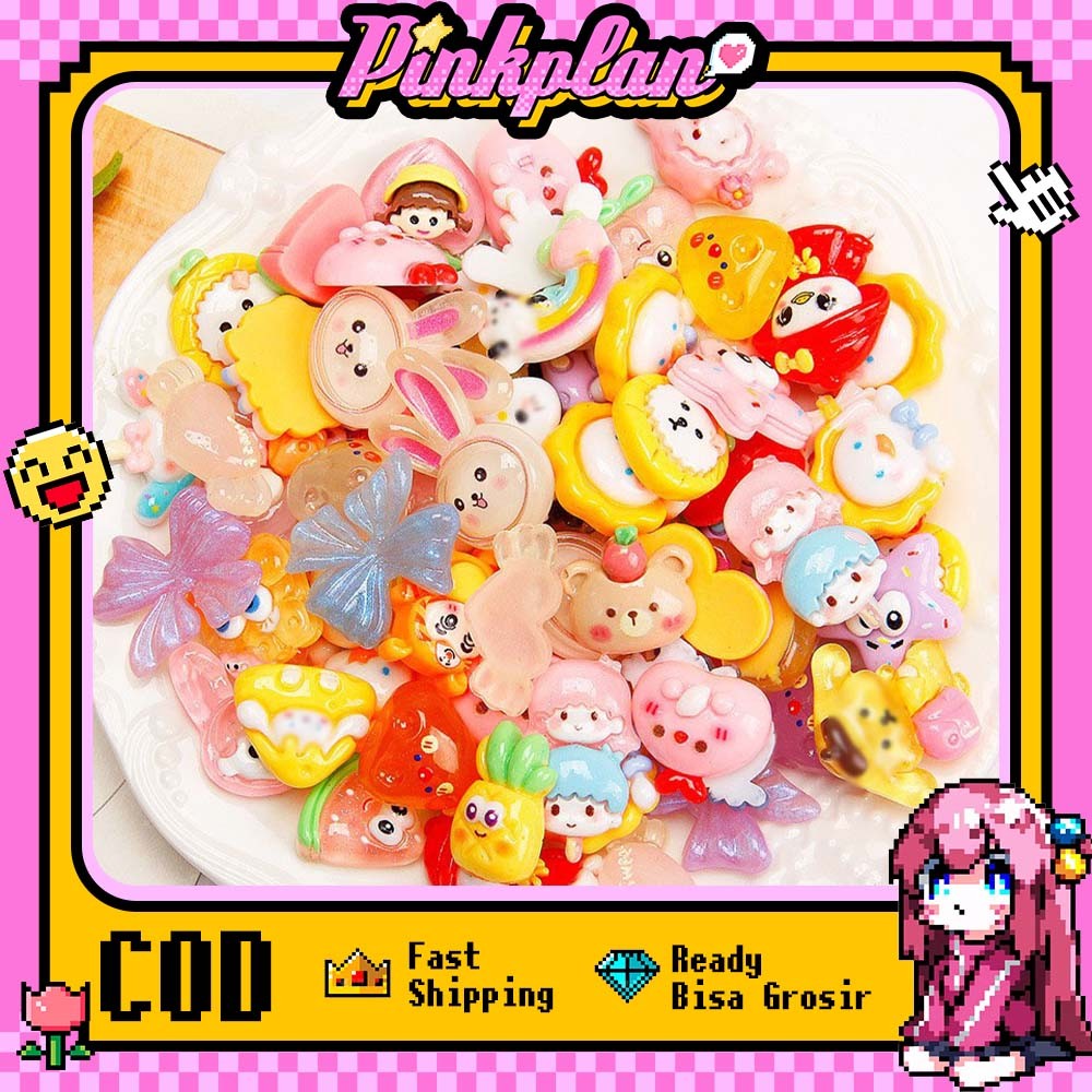 Jual 10/50pcs DIY Clay Karakter Resin Lucu Hadiah Mainan Kreativitas ...