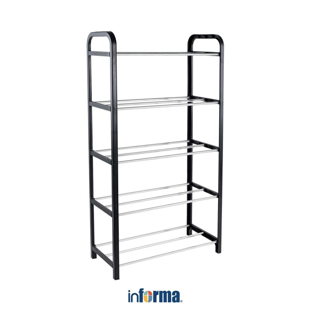 Jual Informa 42X20X79 cm Rak Sepatu 5 Tingkat - Hitam Shoe Rack ...