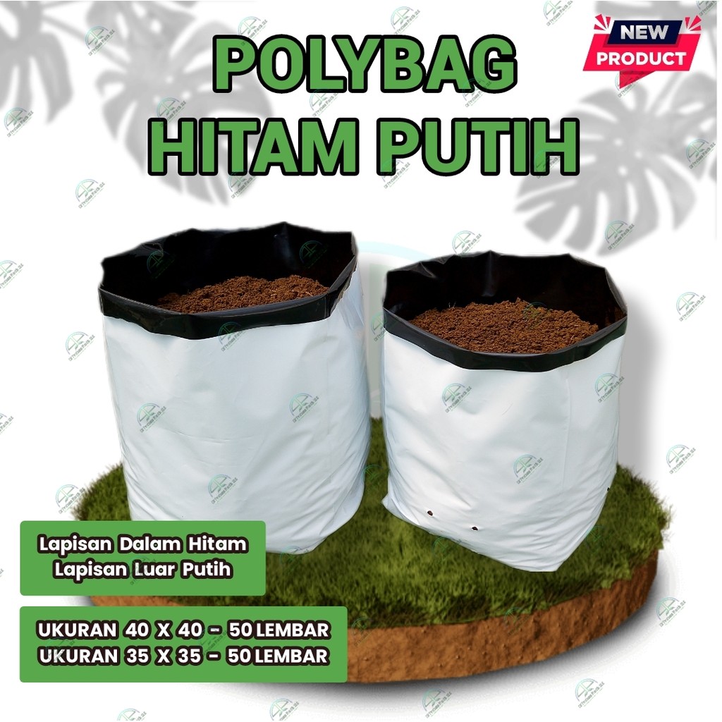 Jual Polybag Putih Dual Layer Dalam Hitam Luar Putih 40x40 | Shopee ...