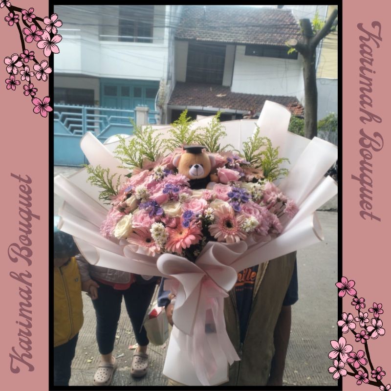Jual KIRIM INSTANT! Fresh Flowers Buouquet Bandung Buket Bunga Boneka ...