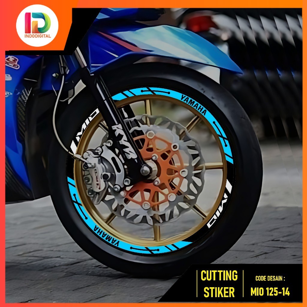 Jual Stiker Cutting Velg Sticker Yamaha Mio 125 Sporty KODE-14 m3 mios ...