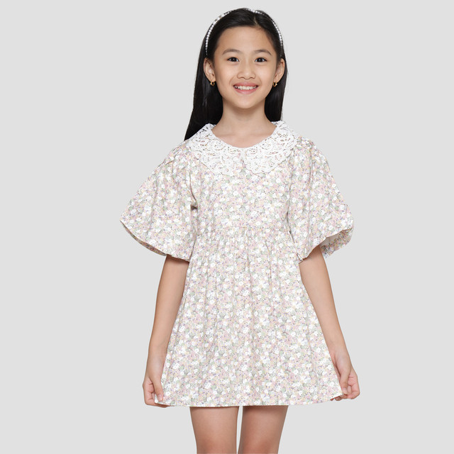 Jual Little M Woven Kerah Lace Midi Dress Anak Perempuan 121322079 ...