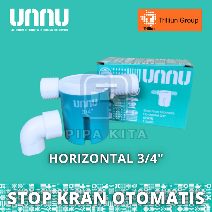 Jual Stop Kran Otomatis Horizontal 3/4" UNNU Keran Pelampung Tandon ...