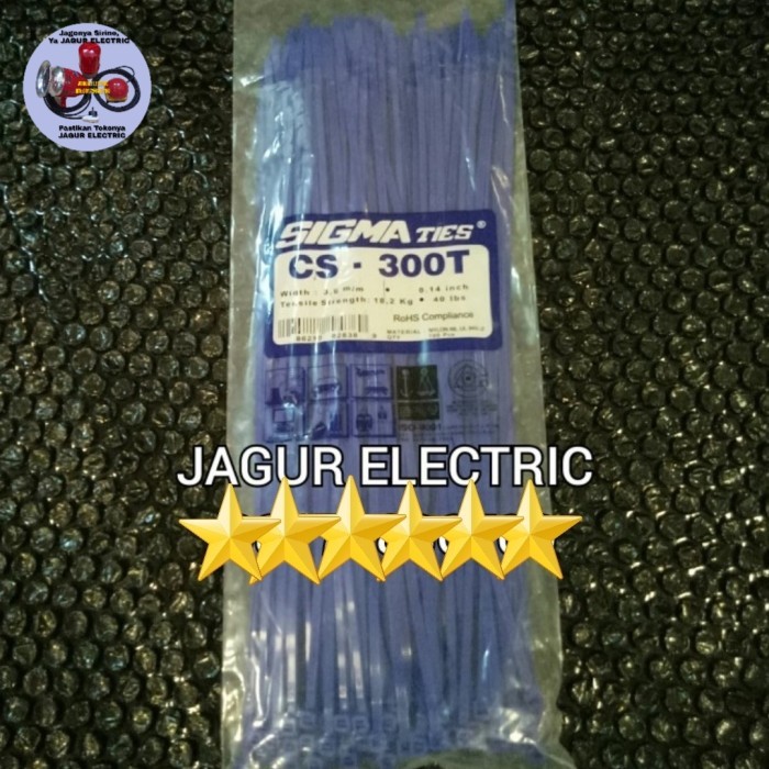Jual CS-300T Cable Ties SIGMA WARNA BIRU ORIGINAL 30cm x 3,6mm | Shopee ...