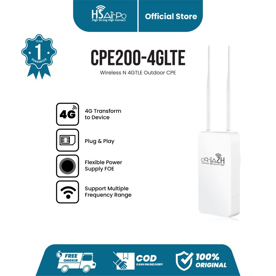 Jual HSAirPo CPE200-4G-LTE Access Point 4G LTE Outdoor Wireless 2.4ghz ...