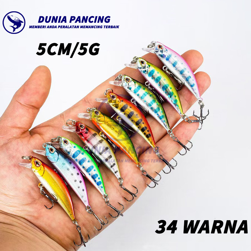 Jual 34 Warna 5cm/5g Sinking Minnow Umpan Pancing Casting Ultralight Minnow-DP435 | Shopee Indonesia