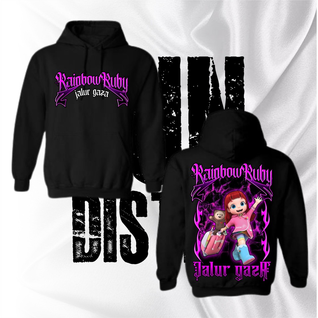 Jual Hoodie Netral Motif Rainbow Ruby Jalur Gaza Desain Terbaru Sablon ...