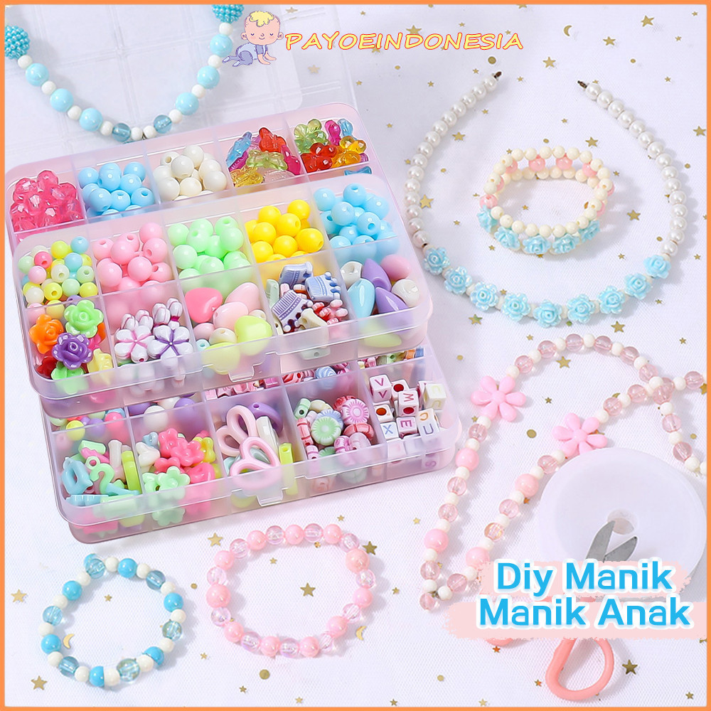Jual DIY Gelang Manik Set Beads 10Grids Diy Meronce Manik Manik ...