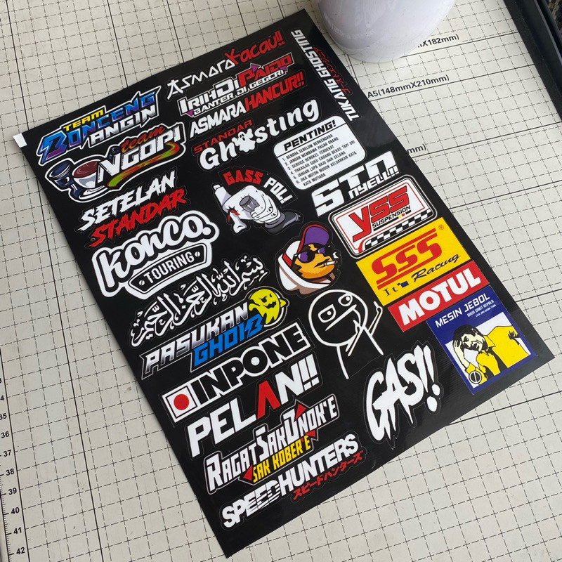 Jual Sticker Racing All Pack Isi 25 Sticker Sticker Racing All Pack Isi ...