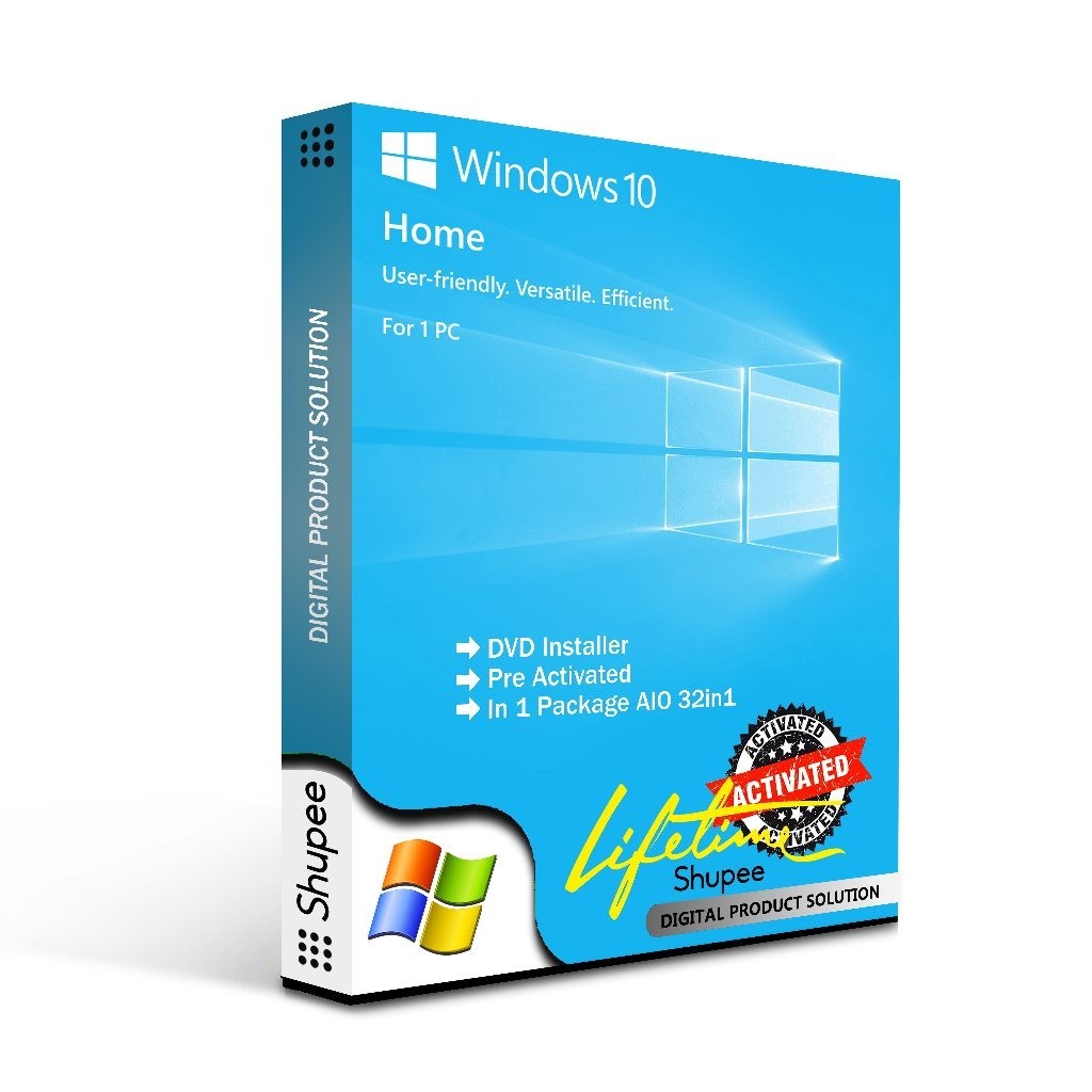 Jual DVD Microsoft® Windows® 10 Home Inside Out 32in1 Pre-Active ...
