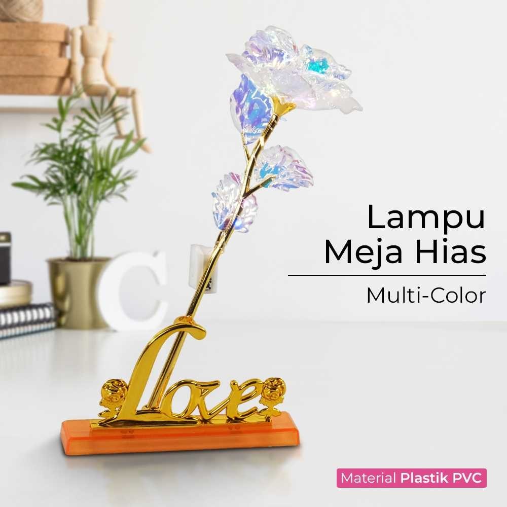 Jual Lampu LED Bunga Mawar Hias Meja Kamar Ruangan Illumination ...