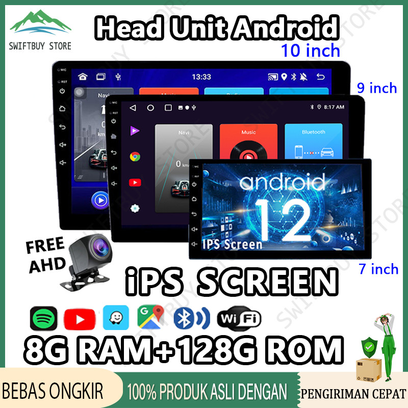 Jual Dual Kipas 8g+128g Ips Screen Head Unit 7/9/10 Inch Car Android 14 Navigasi Untuk Toyota ...