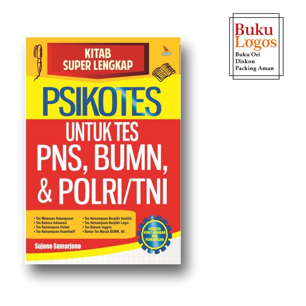Jual Buku logos - Buku Kitab Super Lengkap Psikotes (Untuk Tes PNS ...