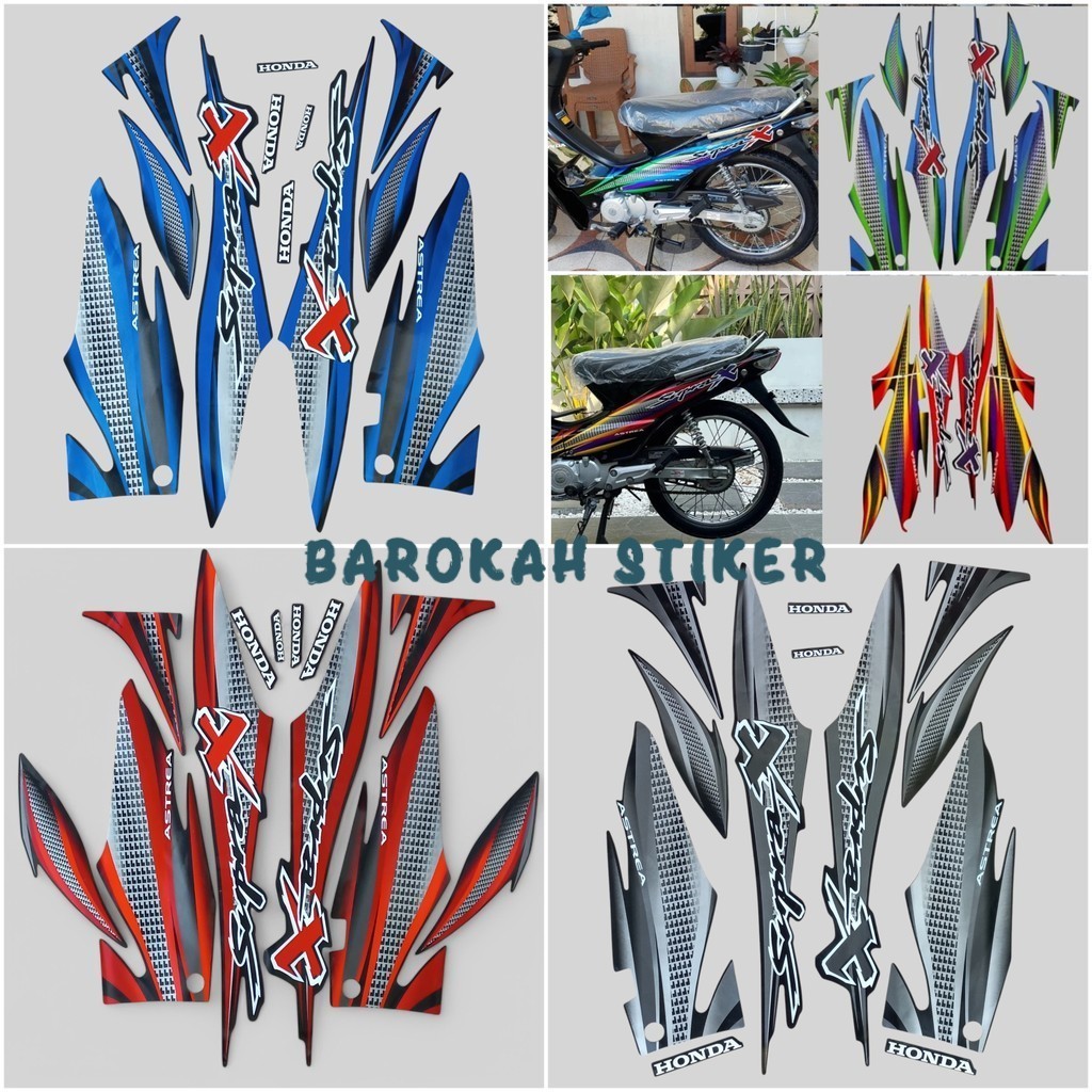 Jual Striping Stiker Honda Supra x 100 2002 2003 hitam FULLSET Supra ...