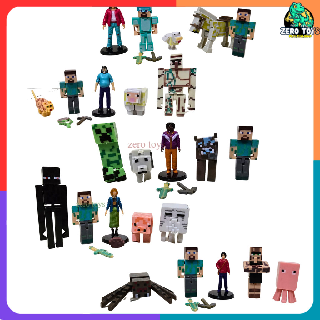 Jual Figure Minecraft. Topper Kue Ulang Tahun Golem Enderman Denis ...