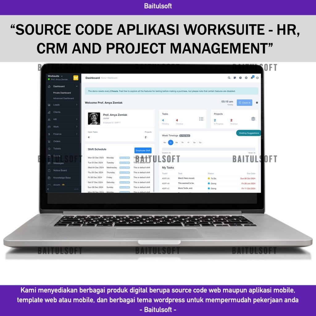 Jual SOURCE CODE APLIKASI WEB WORKSUITE - HR, CRM AND PROJECT ...