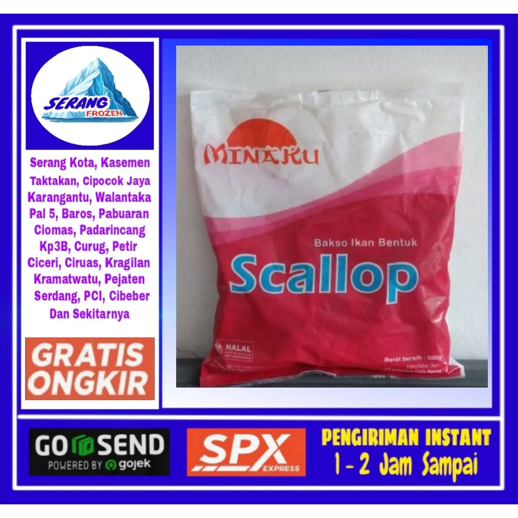Jual Minaku Scallop 500gr, bakso ikan scallop,Serang Frozen | Shopee ...