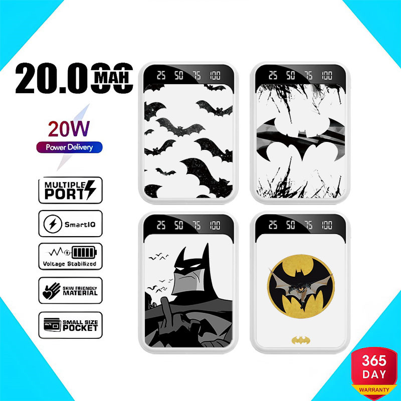 Jual PowerBank 20000mAh Stacked Batman Lightning Fast Charging Input ...