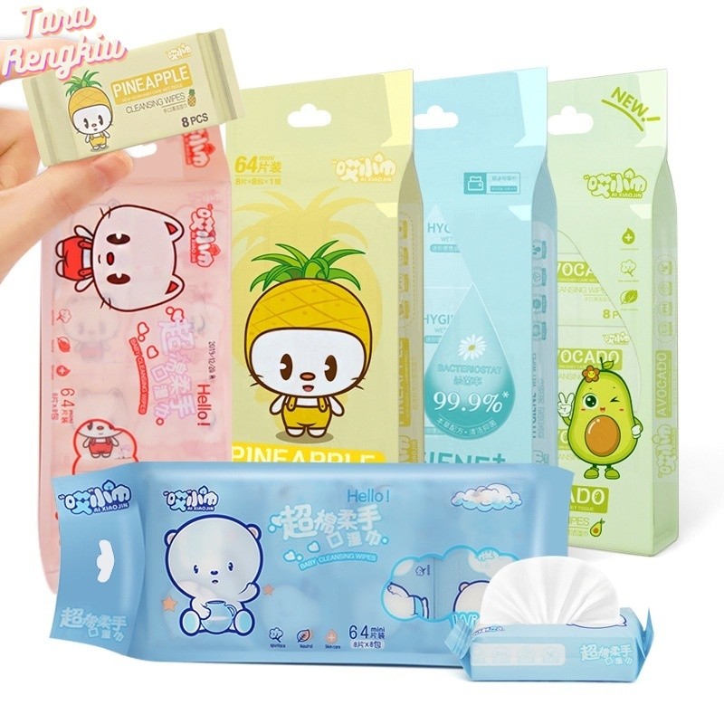 Jual TR- Tisu Basah Travel Mini Motif Lucu Tisu Basah Mini Tissue Basah ...
