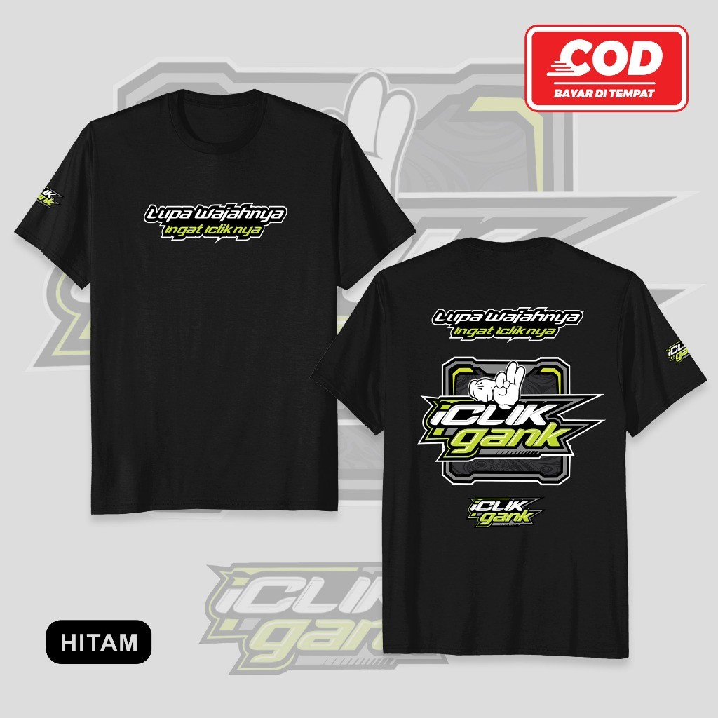 Jual Kaos distro motif ICLIK GANK Viral terbaru baju katalog LUPA ...