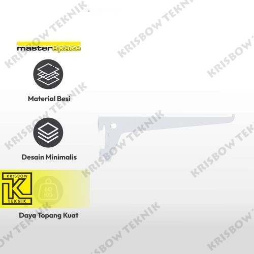 Jual Masterspace Bracket Rak Dinding Single 20 Cm - Putih | Shopee ...