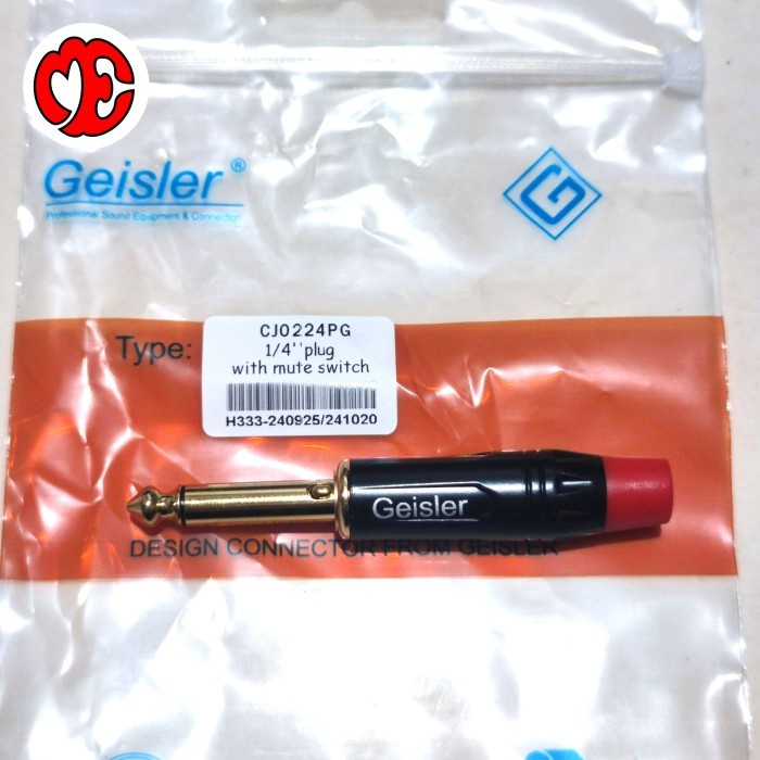 Jual jack akai mono 1/4 silent plug geisler original jack akai mono 6 ...