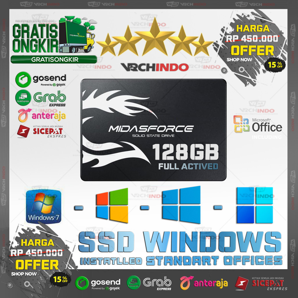 Jual SSD SATA 3 6GB/s Sudah Terinstal OS Win Pro Updated - Plug and ...