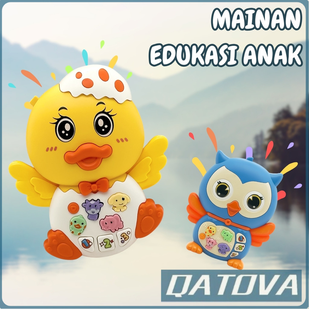 Jual QATOVA MAINAN EDUKASI ANAK LUCU BENTUK BEBEK BURUNG HANTU EFEK ...