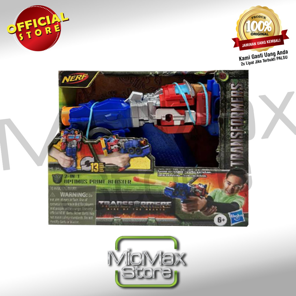 Jual NERF Transformers MV7 Rise of the Beasts 2in1 Optimus Prime ...