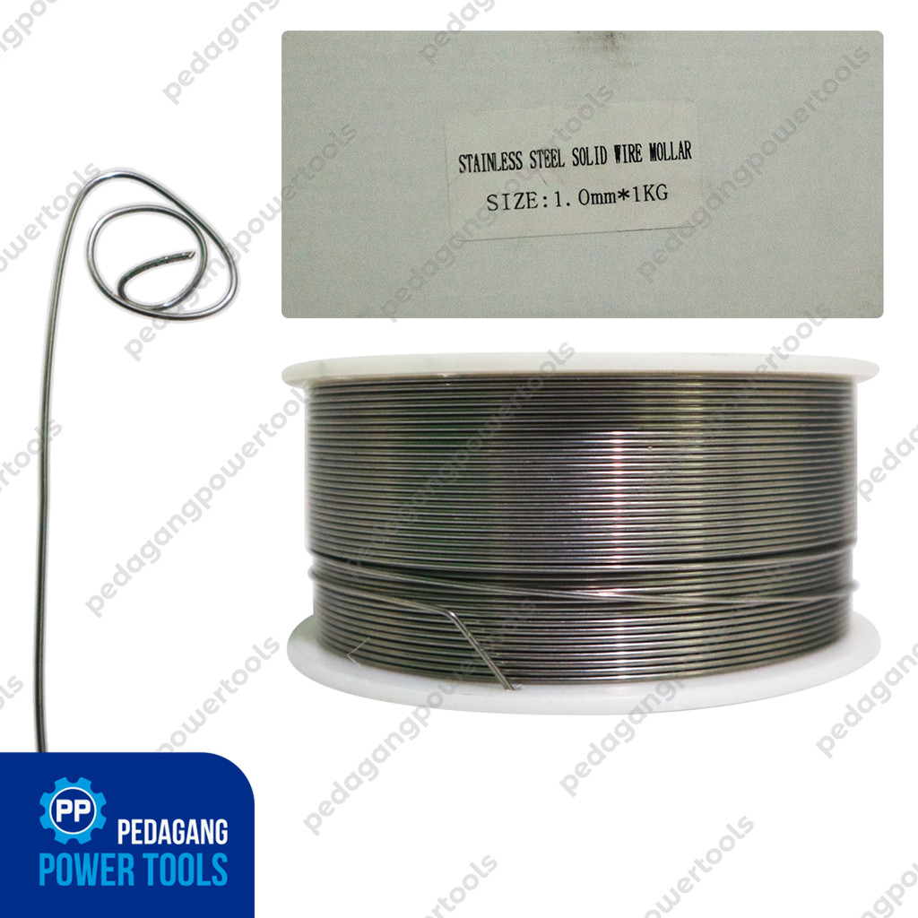 Jual MOLLAR Kawat Las MIG Stainless Steel 1 mm x 1 kg Flux Core Wire Tanpa Gas CO2 Welding ...