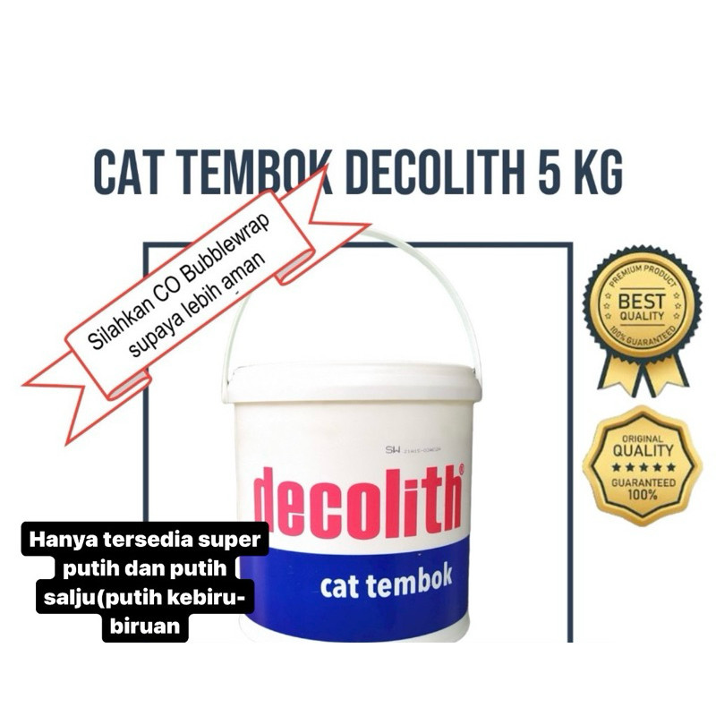 Jual CAT DECOLITH CAT PUTIH SUPER WHITE CAT TEMBOK CAT AIR CAT LEBARAN ...