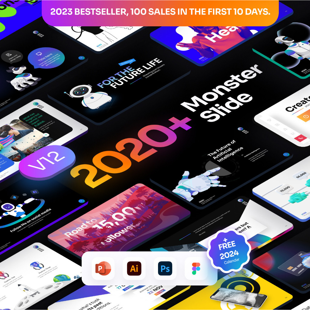 Jual Premium MONSTER SLIDES PowerPoint Presentation Template - PPT ...