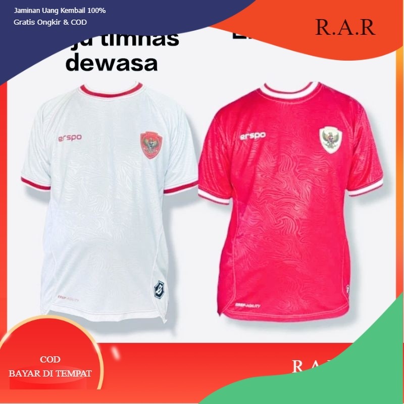 Jual Jersey jersey timnas indonesia dewasa 2024 away home red erspo premium terbaru buat ...