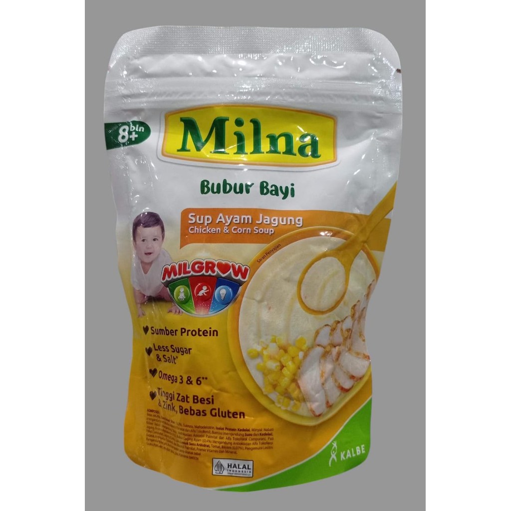 Jual Milna Bubur Reguler 8+ Sup Ayam Jagung 120gr | Shopee Indonesia