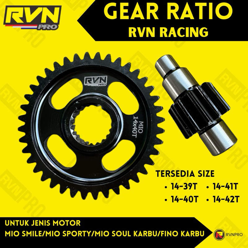 Jual GEAR GIGI RATIO RASIO MIO FINO NUOVO KARBU M3 XRIDE SOUL GT MIO J ...