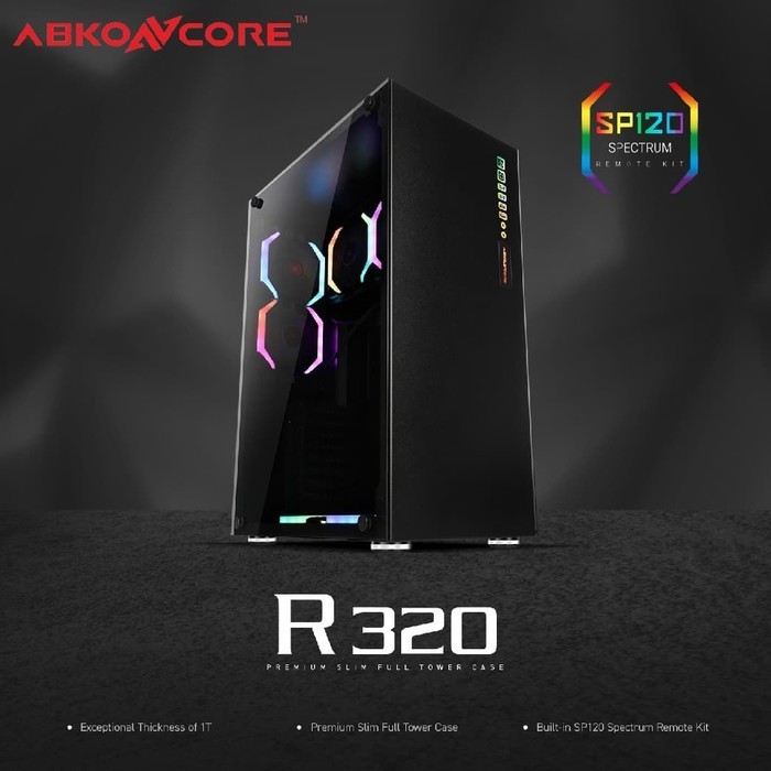 Jual Casing PC ABKO Ramesses 320 (Inc 6pcs Spider Spectrum + Hub + Remote, Tempered Glass ...