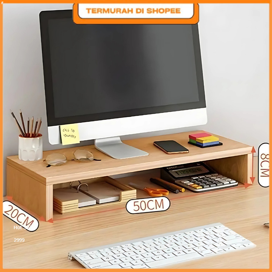 Jual STAND MONITOR PANJANG / MEJA KAYU TV, KOMPUTER, LAPTOP | Shopee ...