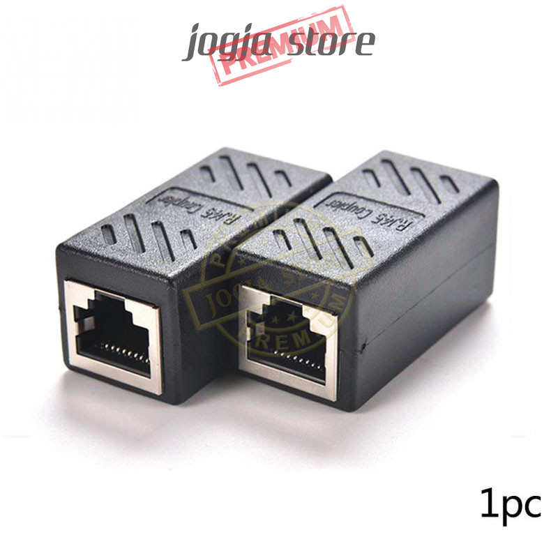 Jual RJ45 Female to Female Cat6 Network LAN Extension Adapter Connector ...